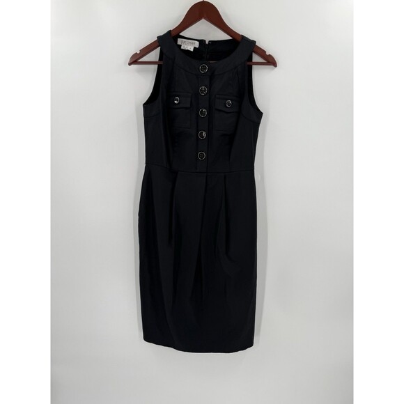 Kay Unger | Dresses | Kay Unger New York Sleeveless Black Button Design ...